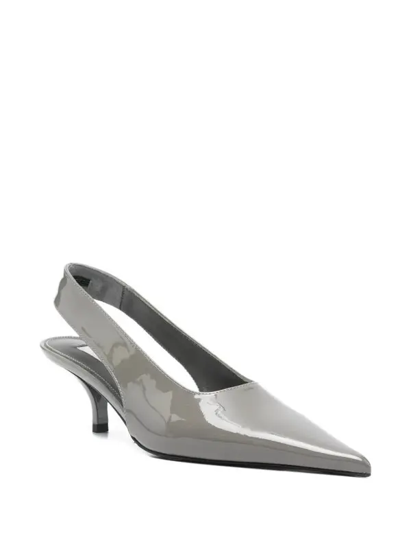 TOTEME Pointed-toe Slingback Pumps - Grey