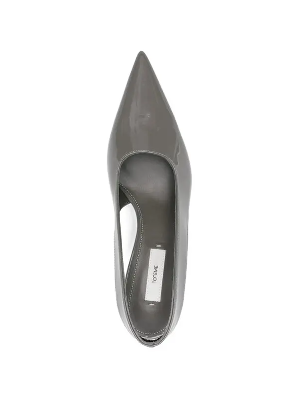 TOTEME Pointed-toe Slingback Pumps - Grey