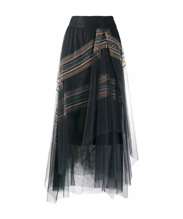 Brunello Cucinelli Layered Skirt - Black