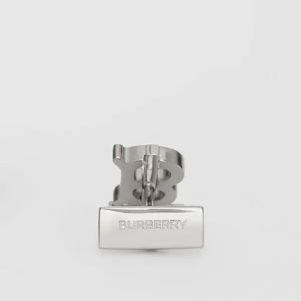Burberry Monogram Motif Enamel And Palladium-plated Cufflinks