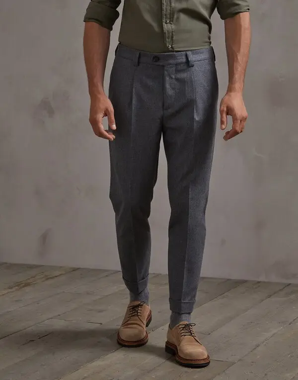 Brunello Cucinelli Cropped Straight Leg Trousers