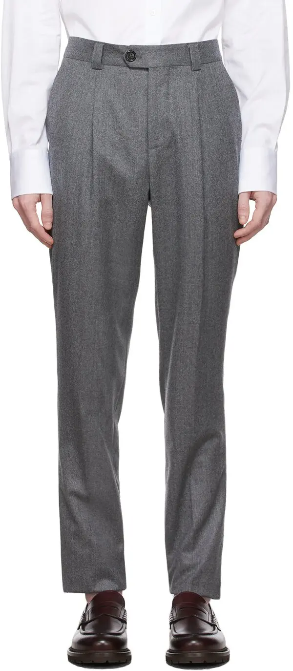 Brunello Cucinelli Cropped Straight Leg Trousers