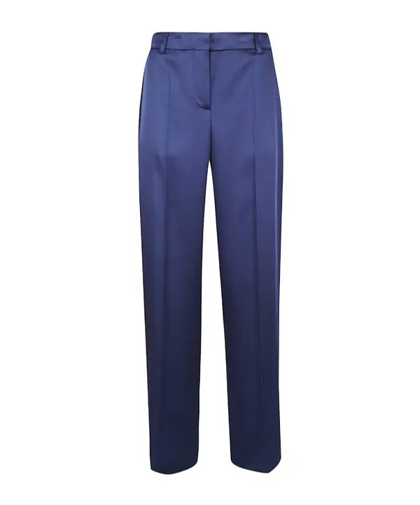 Stella McCartney Satin Dropped Waist Wide Leg Trousers