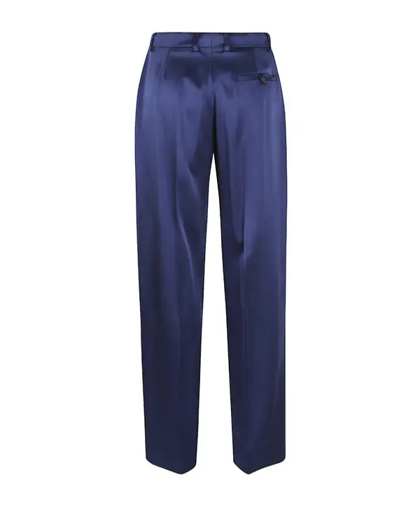 Stella McCartney Satin Dropped Waist Wide Leg Trousers