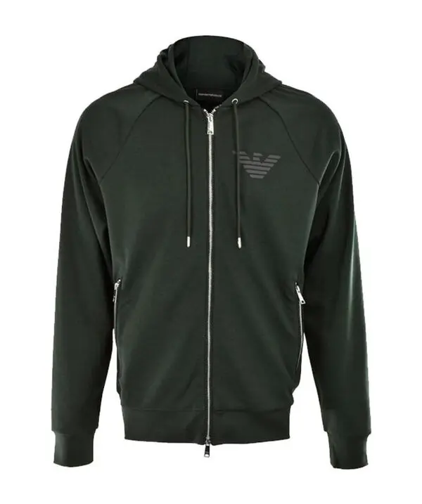 Emporio Armani Logo Detail Hooded Jacket