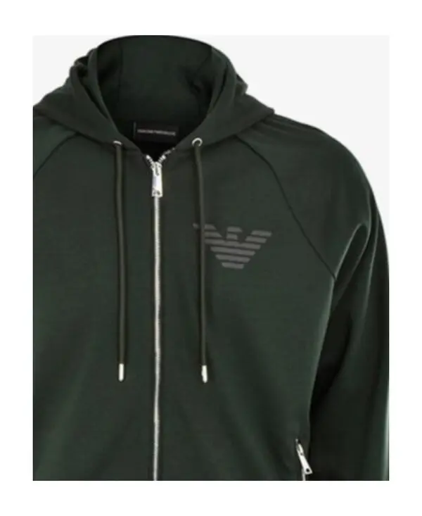 Emporio Armani Logo Detail Hooded Jacket