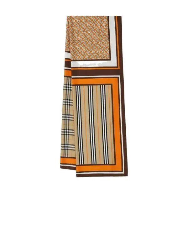 Burberry Mix Print Scarf - Brown