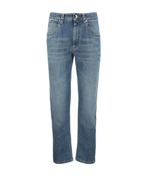 Brunello Cucinelli Mid-rise Straight-leg Jeans - Blue