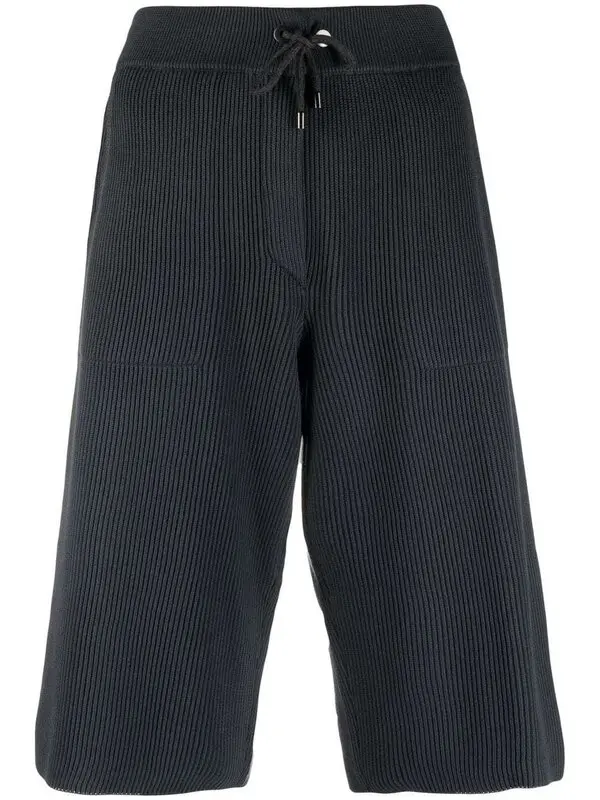 Brunello Cucinelli Cropped Ribbed-knit Trousers