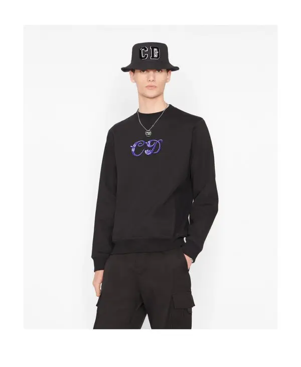 Dior Logo Embroidered Crewneck Sweater