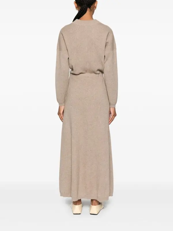 Brunello Cucinelli V-neck Knitted Maxi Dress