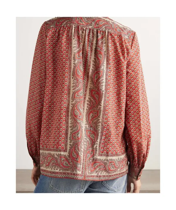 Valentino Garavani Long Sleeve Shirt With Fringed Scarf Detail