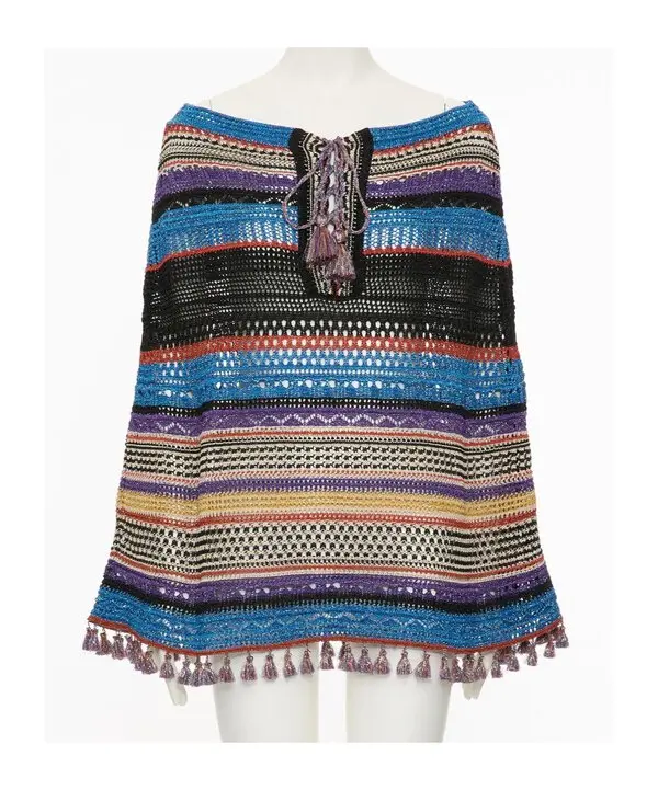 Valentino Garavani Striped Knit Shawl With Tassels - Multicolor
