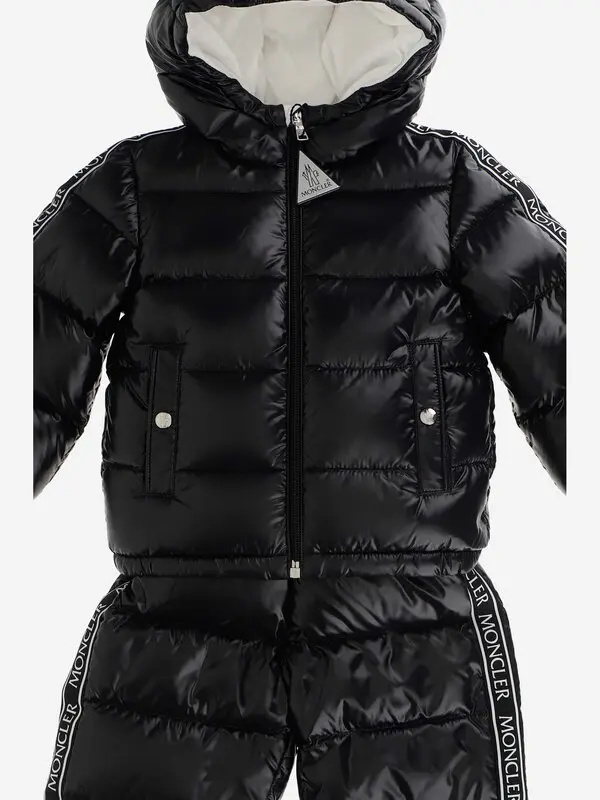 Moncler Logo Hooded Down Jacket Set