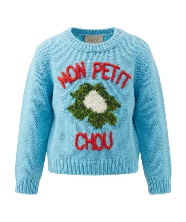 Gucci Mon Petit Chou" Intarsia Knit Jumper
