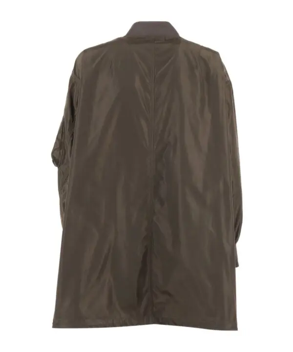 Aspesi Ribbed Collar Long-sleeved Trench Coat