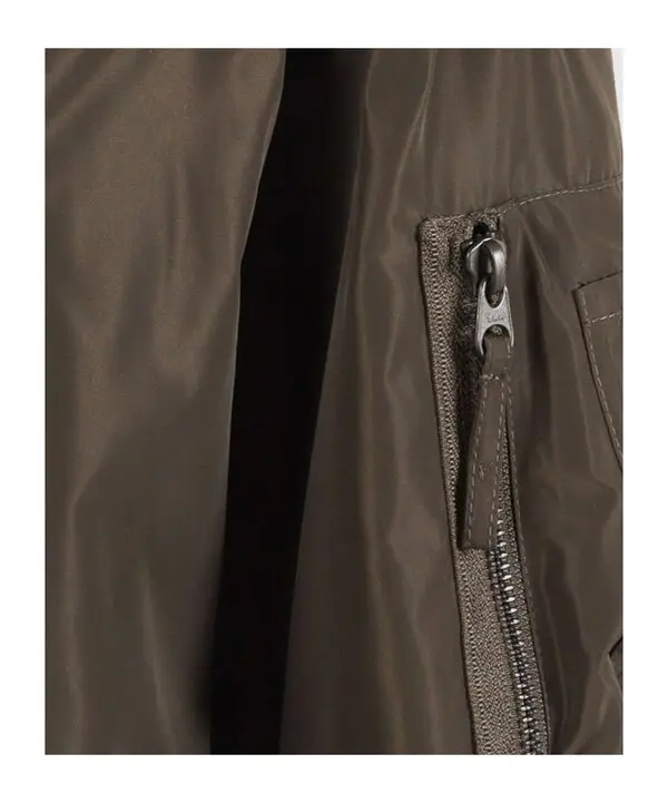Aspesi Ribbed Collar Long-sleeved Trench Coat