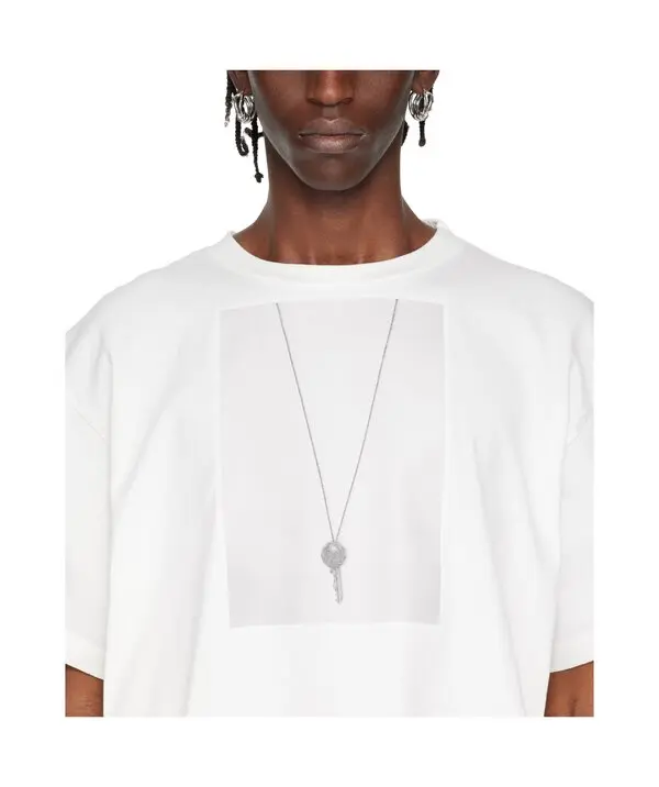 MAISON MARGIELA Silver Brass Knot Hoop Earrings