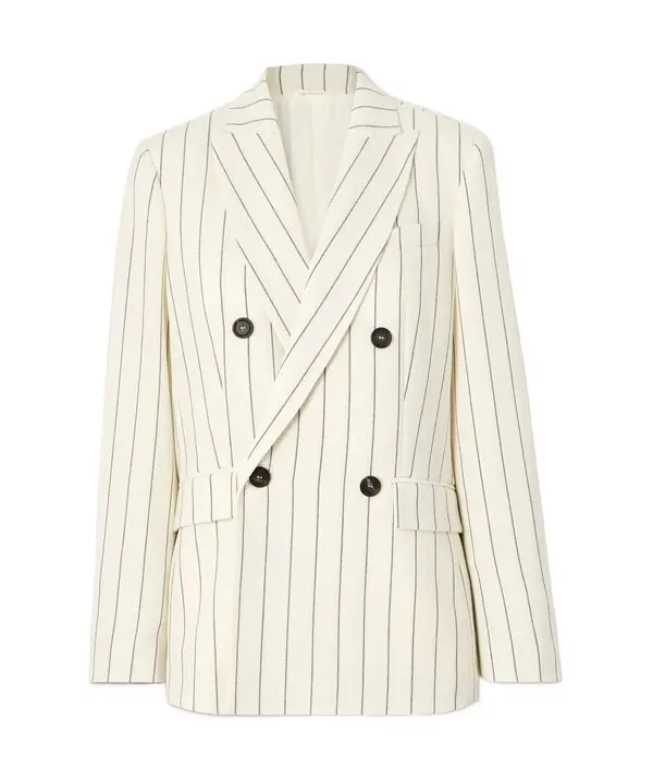 Brunello Cucinelli Double-breasted Pinstripe Blazer