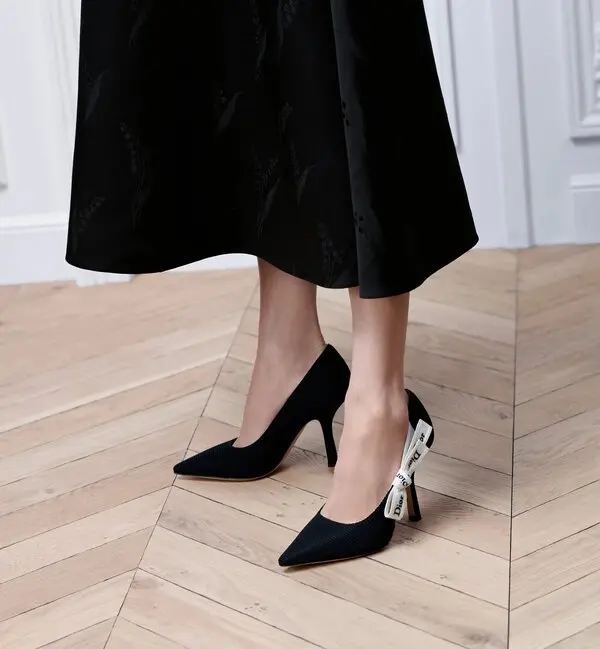Dior J'a Pump With Embroidered Ribbon Detail