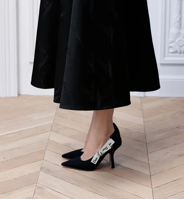 Dior J'a Pump With Embroidered Ribbon Detail