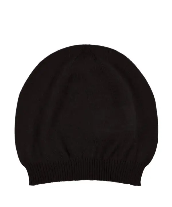 Rick Owens Cashmere Knit Hat - Black
