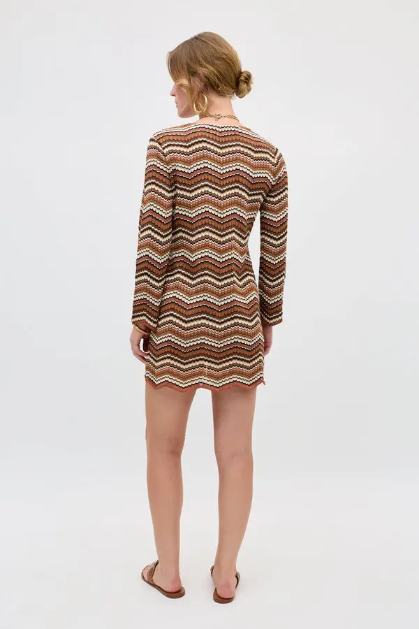 Rixo Ivia Maria Chevron Dress