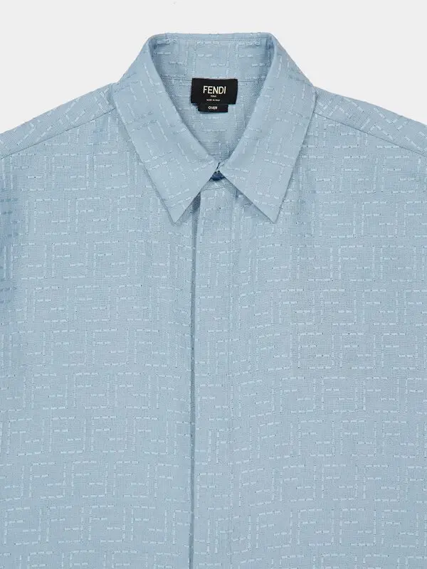 Fendi Light Ff Jacquard Shirt - Blue