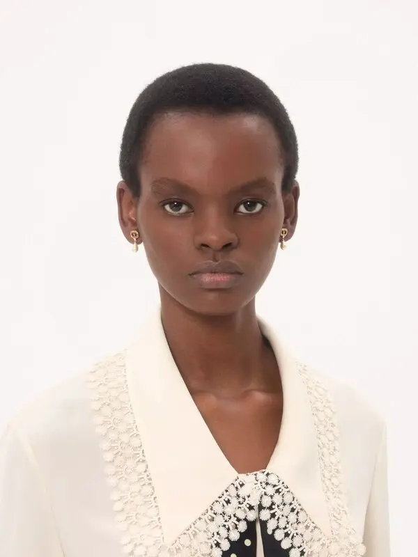 Valentino Garavani Ovalette Pearl Drop Earrings - Gold