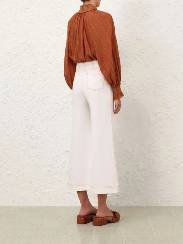 Zimmermann Roselight Cropped Flare Jeans