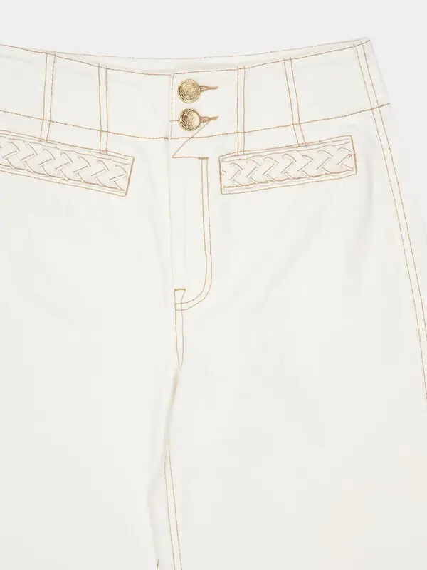 Zimmermann Roselight Cropped Flare Jeans