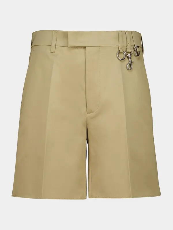 Miu Miu Corda Decorated Cotton Shorts
