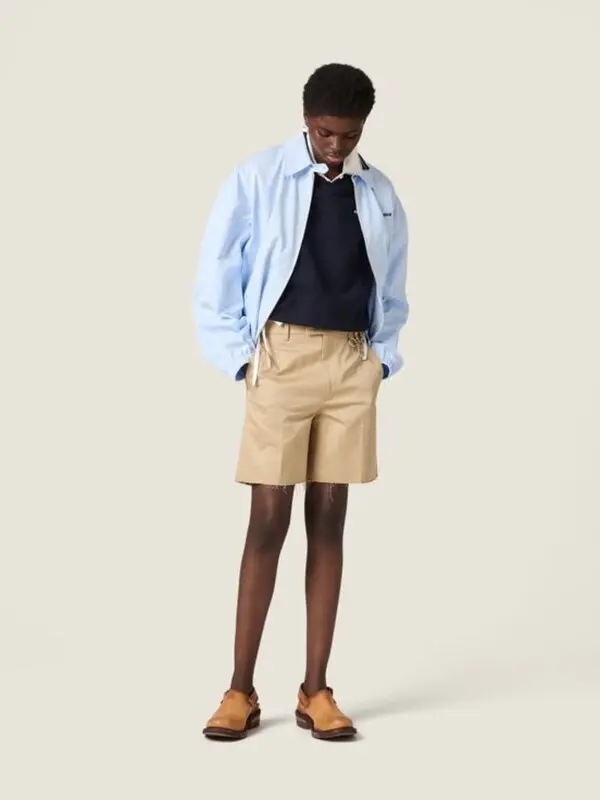Miu Miu Corda Decorated Cotton Shorts