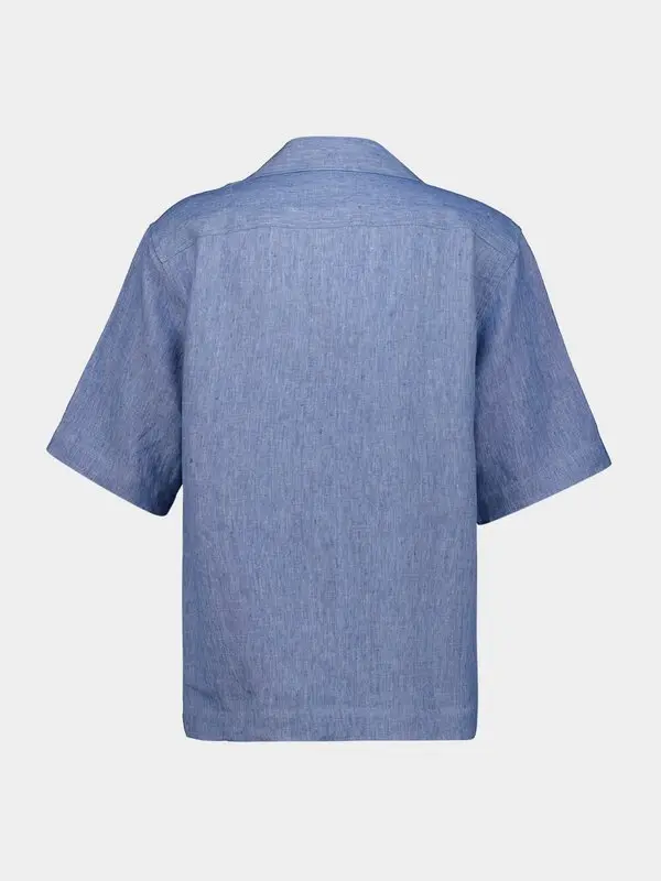 Orlebar Brown Bergamo Vincent Linen Shirt - Blue