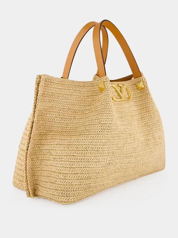 Valentino Garavani Medium Straw Tote Bag