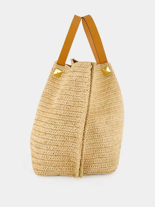 Valentino Garavani Medium Straw Tote Bag