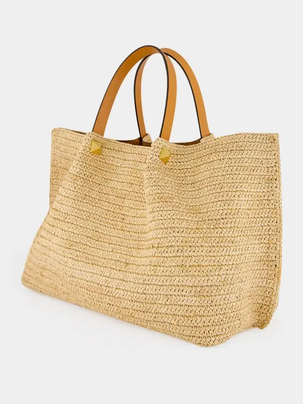 Valentino Garavani Medium Straw Tote Bag
