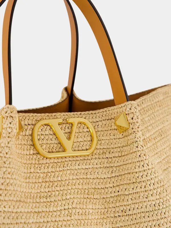 Valentino Garavani Medium Straw Tote Bag