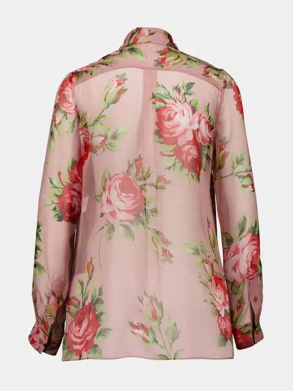 Dolce & Gabbana Rose Bouquet Silk Shirt