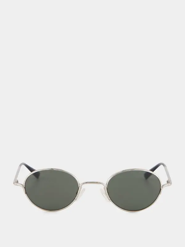 Alexander McQueen Round Metal Sunglasses - Silver