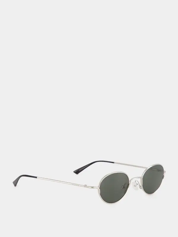 Alexander McQueen Round Metal Sunglasses - Silver