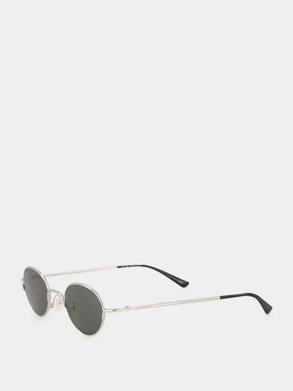Alexander McQueen Round Metal Sunglasses - Silver
