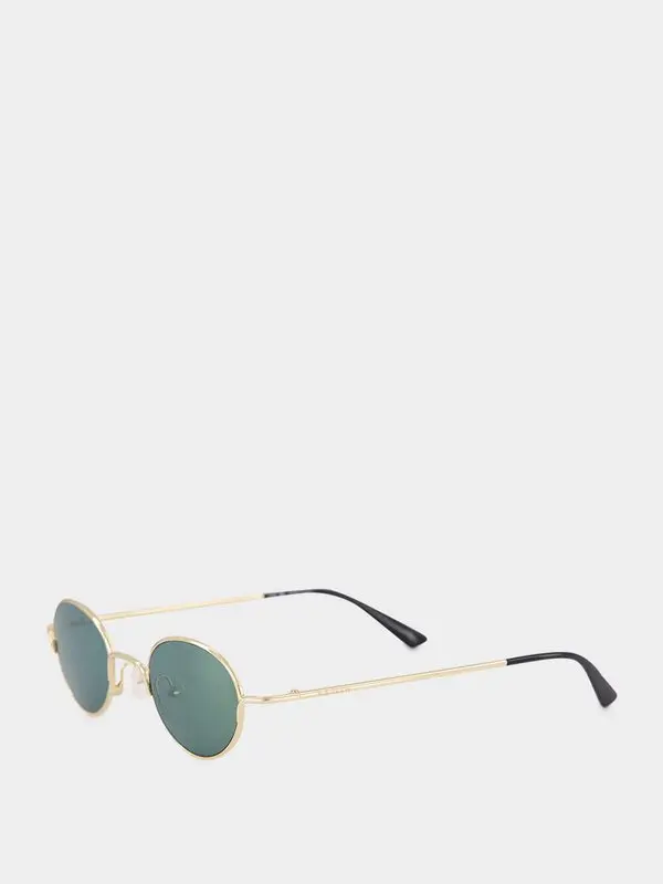 Alexander McQueen Round Metal Sunglasses