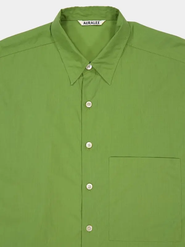 Auralee Dusty Cotton Lawn Shirt - Green