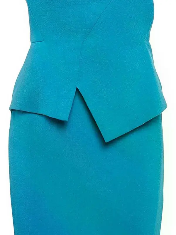 Roland Mouret Asymmetric Peplum Dress - Blue
