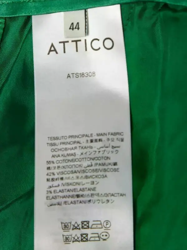 Attico Pleat Detail Satin Trousers