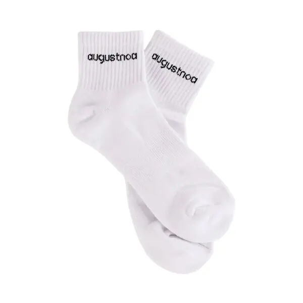 AUGUSTNOA Logo Ankle Socks - White
