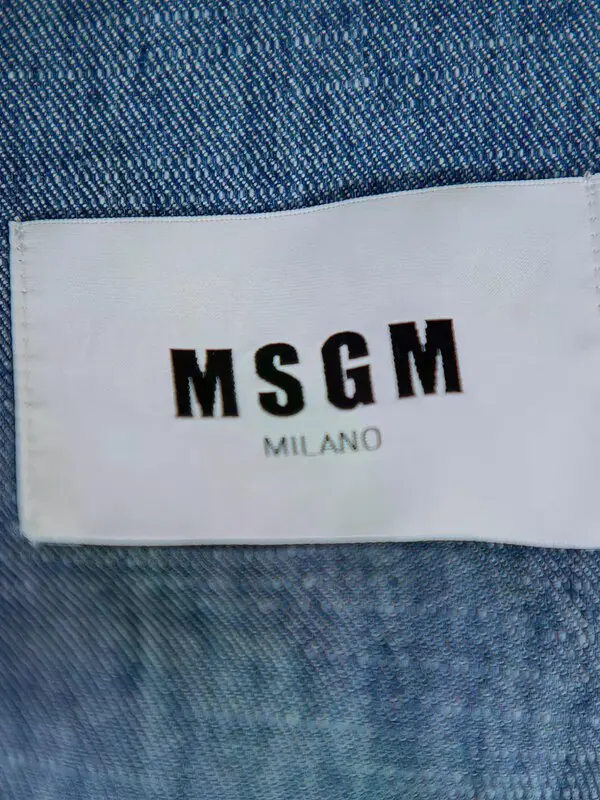 MSGM Denim Belted Coat