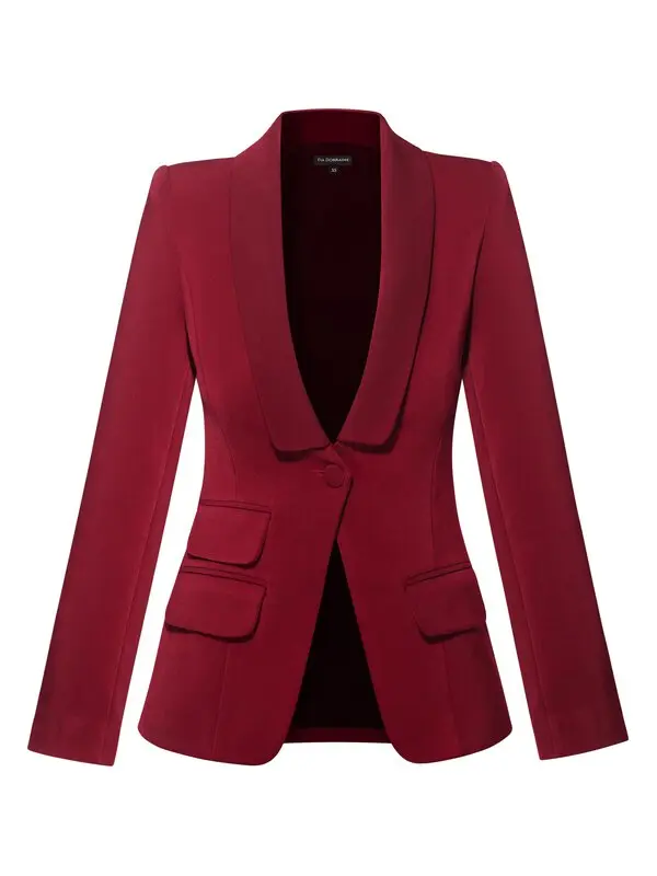 TIA DORRAINE Single-breasted Blazer - Red