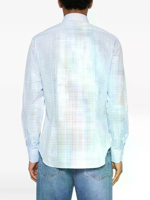VELA SHOP Gingham-check Long-sleeve Shirt